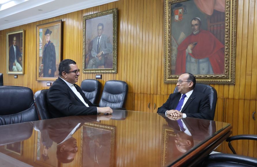 Rectores de la USMA y UP sostienen reunión institucional